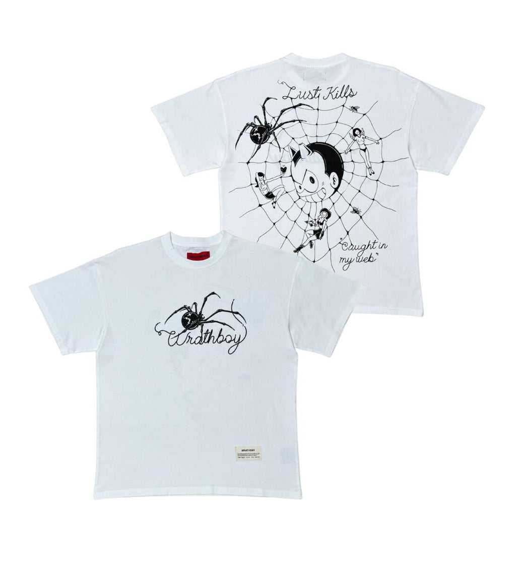 Wrathboy CAUGHT IN WEB TEE (OFF WHITE) – The Shop 147