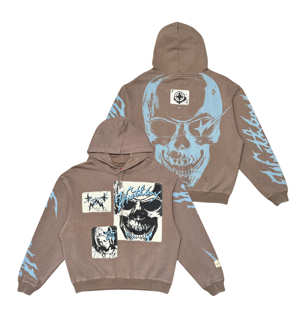 Wrathboy WB REPENT NOW CROP HOODIE (TAUPE) – The Shop 147